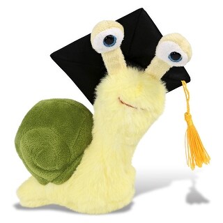 DolliBu Yellow Snail Small Graduation Plush Toy with Cap with Tassel ...