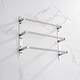 THREE Stagger Layers Towel Rack Stainless Steel Hand Polishing Mirror ...