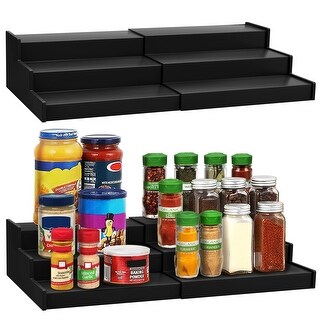 Spice Rack Organizer, 3 Tier Expandable Bamboo Spice Rack Organizer ...