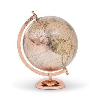 Glossy Rose Gold And Copper Globe - Bed Bath & Beyond - 40037079
