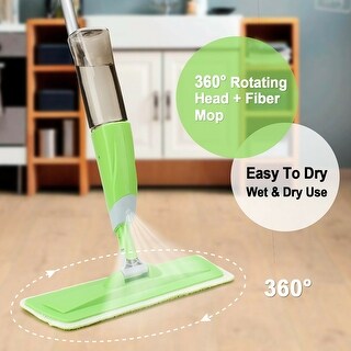 360 Degree Microfiber Spray Mop Cleaner Wet Hardwood Home Floor Kitchen ...