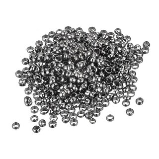 1000Pcs 3mm Round Crimp Beads Jewelry Making Crimp End Spacer Bead ...