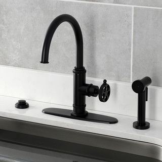 Kingston Brass Webb Single-Handle 1-Hole Deck Mount Kitchen Faucet with ...