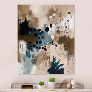 Designart "Blue Reflections II" Abstract Metal Wall Art - Bed Bath ...