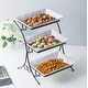 Porcelain Baking Set with Stand Tiered Serving Stand 3 Tier Buffet ...