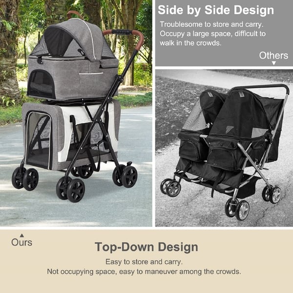 puppy stroller for 2