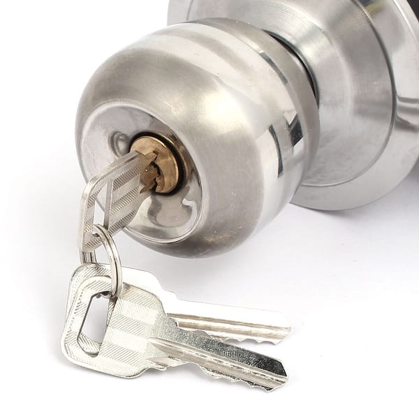 Home Bedroom Door Stainless Steel Privacy Round Knob Lock Lockset w ...