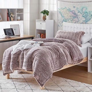 Cozy Peaks® - Coma Inducer® Oversized Comforter Set - Chevron Frosted ...