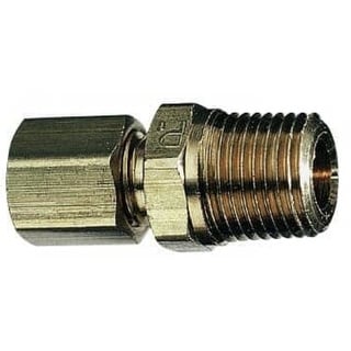 American Imaginations 0.5 in. x 0.5 in. Brass Compression Male Adapter ...