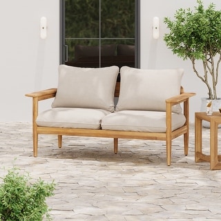 Christopher Knight Home - Jinx Outdoor Acacia Wood Loveseat - Bed Bath ...