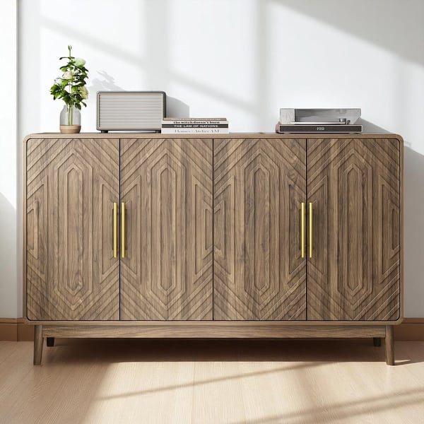 buffet console table walnut