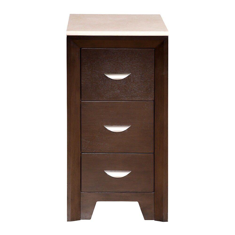 Silkroad Exclusive Bathroom Vanity Side Cabinet Drawer Bank - Bed Bath ...