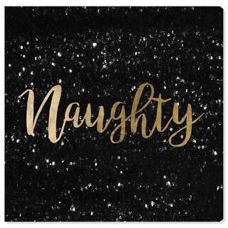 Oliver Gal 'Naughty Glitter' Typography and Quotes Wall Art Canvas ...