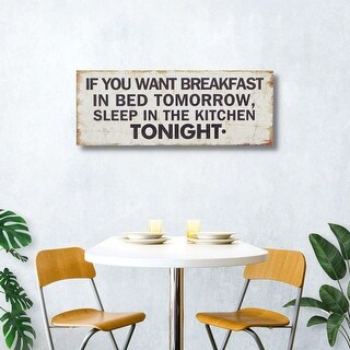 Brown Wood If you want breakfast in bed Wall Sign - Bed Bath & Beyond ...