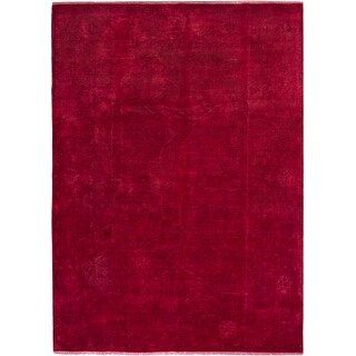 ECARPETGALLERY Hand-knotted Color transition Burgundy Wool Rug - 10'0 x ...