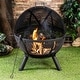 Deko Living 34 Inch Outdoor Steel Wood Burning Sphere Fire Pit - Bed ...