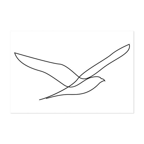 freedom Line Drawings Animals Bird Birds Dorm Art Art Print/Poster ...