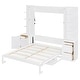 Storage Frame Murphy Bed Queen Size Hidden Wall Bed with Desk, Storage ...