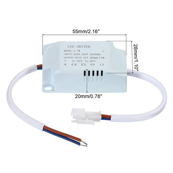 LED Driver 5Pcs AC 85-265V Output Male Connector Rectifier Transformer ...