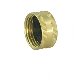 American Imaginations 3 in. x 5.25 in. Brass Garden Hose Cap; Brass ...