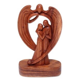 Novica Handmade Angelic Presence Wood Sculpture - Bed Bath & Beyond ...