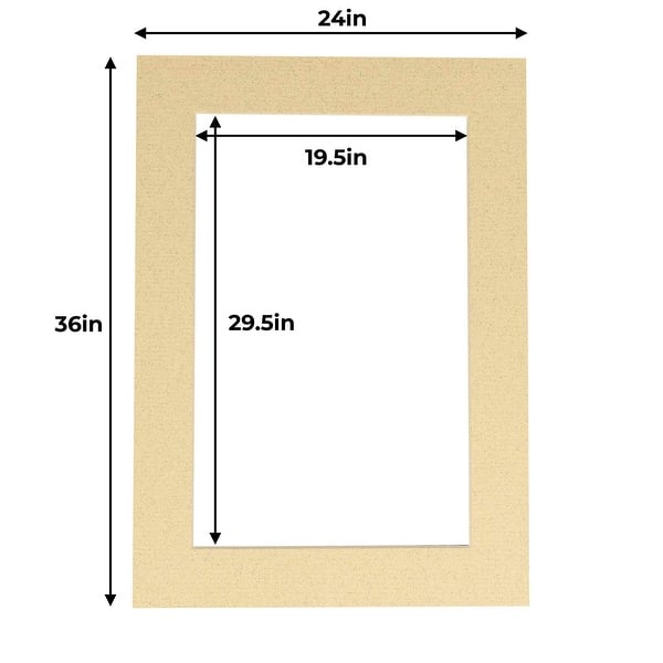 24x36 Mat for 20x30 Photo - Tan Matboard for Frames Measuring 24 x 36 ...