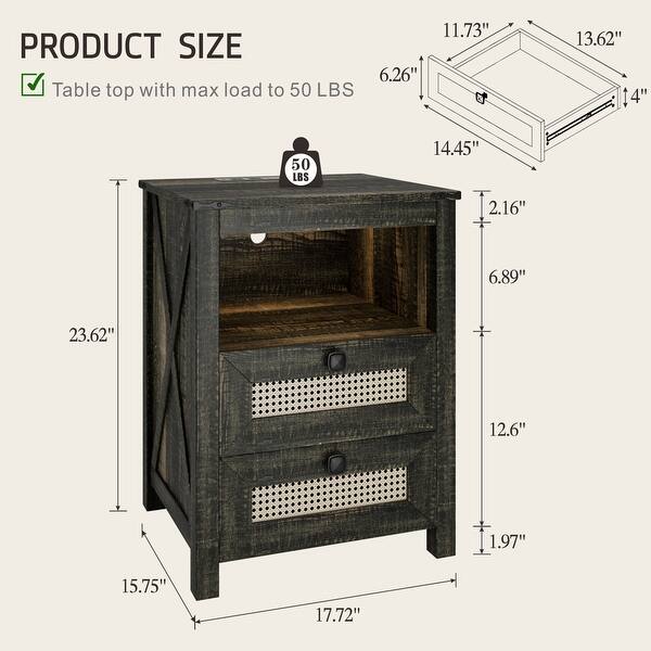 Nightstands With USB Ports and Outlets - Bed Bath & Beyond - 40122696