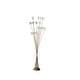 Multi Light Acrylic Globe Aluminum LED Yellow Gold Metal Floor Lamp ...
