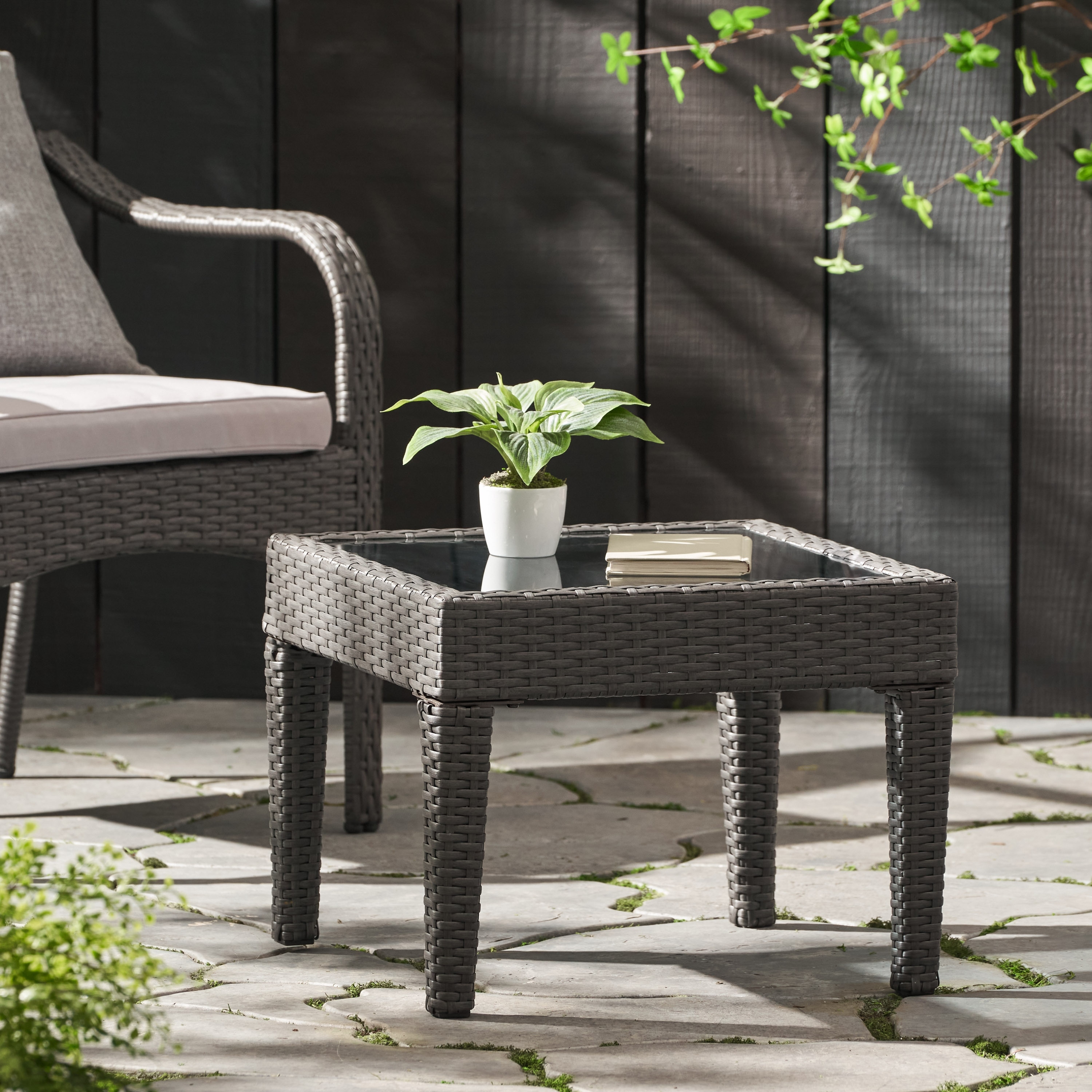 Grey Wicker Outdoor Tables Bed Bath Beyond