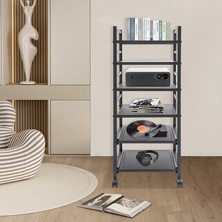 6-Tier Storage Rack Storage Display Rack with 4 Wheels - Bed Bath ...