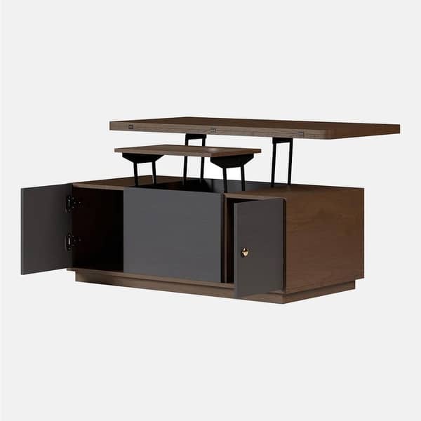 Multi-functional Rectangle Lift-top Coffee Table Extendable with ...