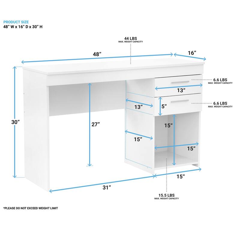 Modern Home Office Desk with Storage Sleek & Functional Workstation ...