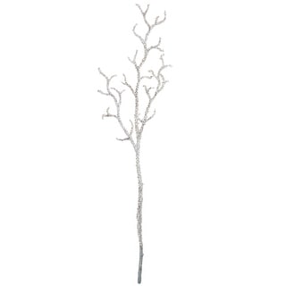 30" Glittered White Artificial Twig Christmas Spray - Bed Bath & Beyond ...