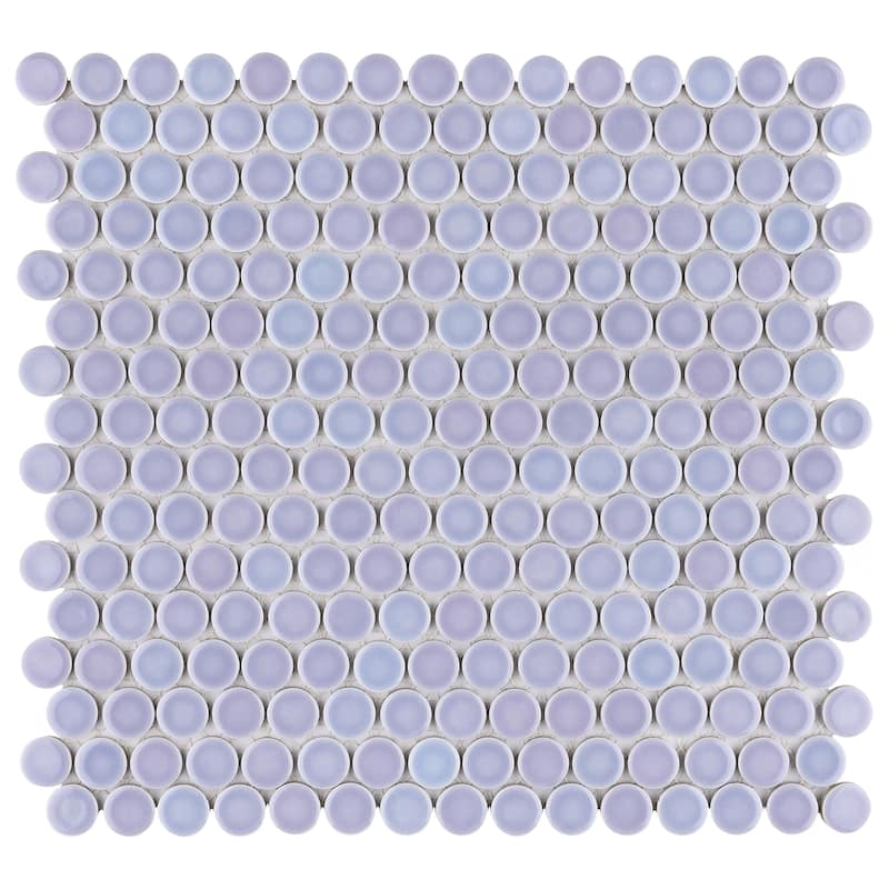 Merola Tile Hudson Penny Round Truffle 11-7/8" x 12-5/8" Porcelain ...