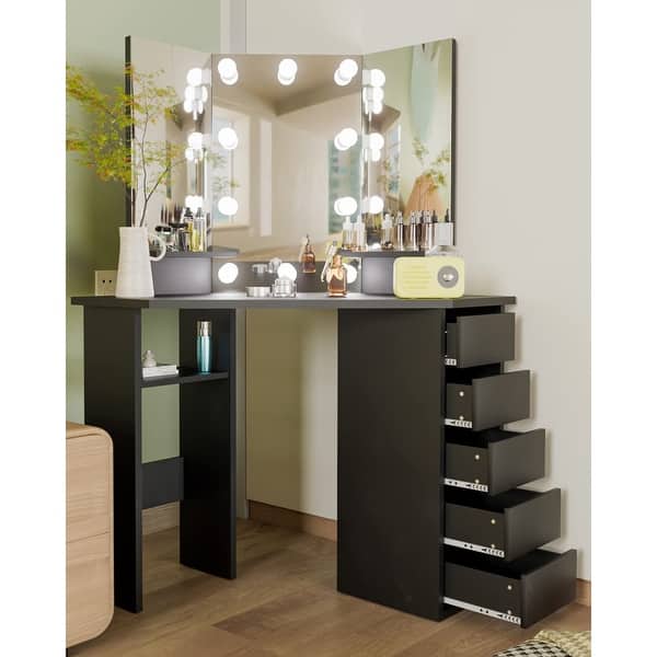 corner vanity table small