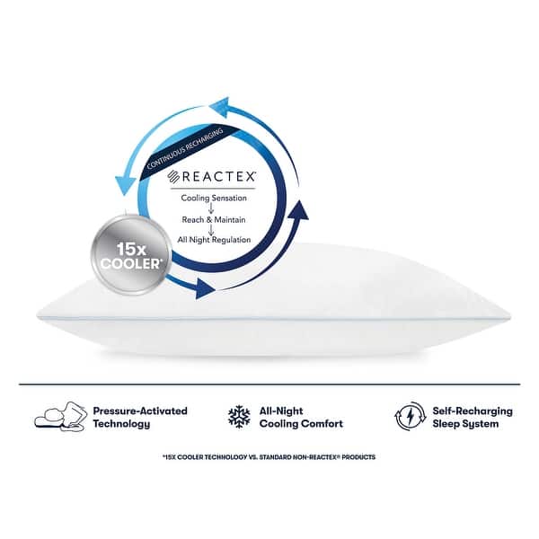 Serta Arctic 15x Cooling Fiber Bed Pillow Powered by REACTEX - White - On Sale - Bed Bath ...