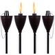 4 Pack Outdoor Wide Conical Torches - Oil Rubbed Bronze - Flame Light ...