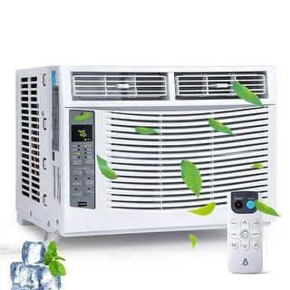 6000 BTU Window Air Conditioner, 115V/60Hz, Cooling Rooms up to 250 Sq ...