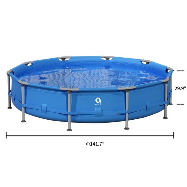 Avenli 12-feet Large Summer Metal Frame Swimming Pool Above Ground ...