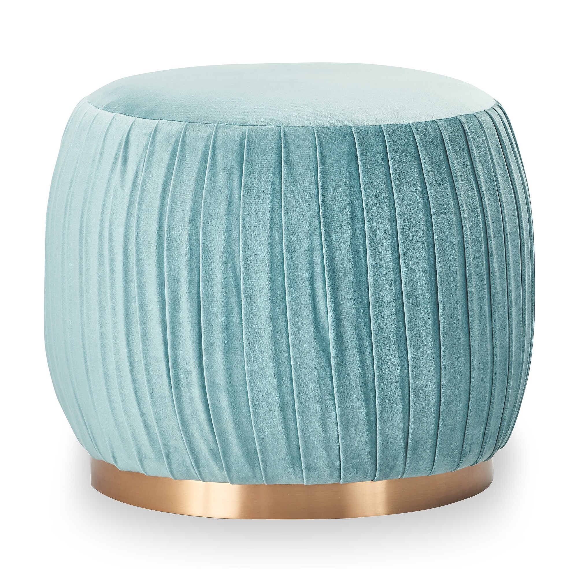 Teal velvet pouf store