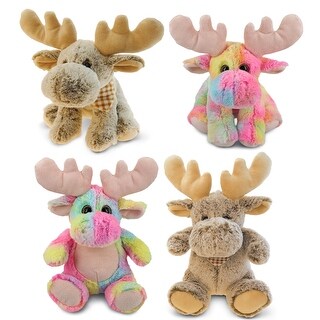 DolliBu Plush Moose Stuffed Toys - Soft Huggable Moose Plush Kit - Bed ...