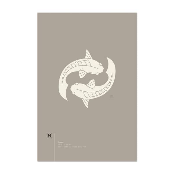 Pisces Illustrations Animals Fish Minimal Symbols Art Print/Poster ...