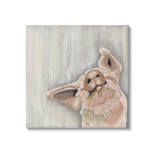 Stupell Pig Looking Upward Canvas Wall Art Design by Ashley Justice ...