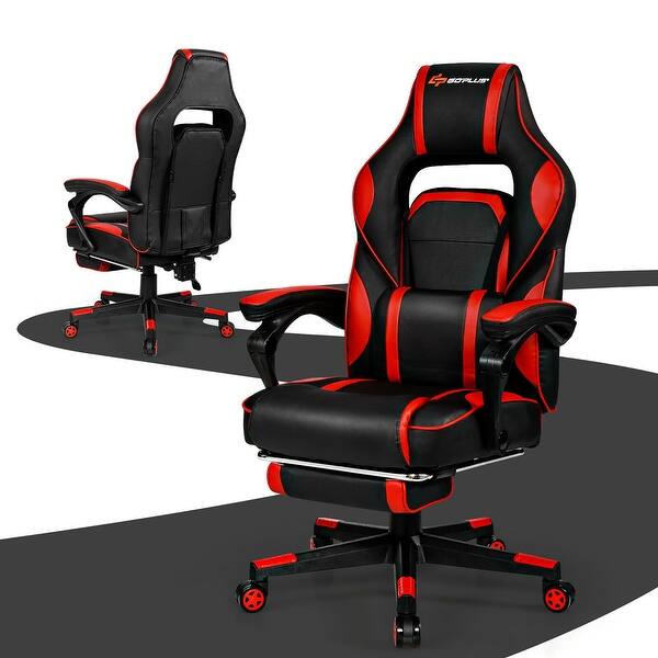 Goplus Massage Gaming Chair Reclining Racing Computer Office Chair ...