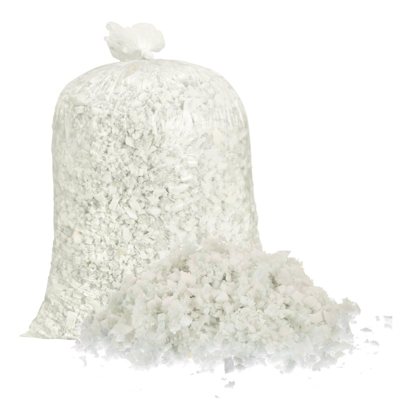 Shredded Memory Foam Filling, 5 Pounds Bean Bag Filler Foam - White ...