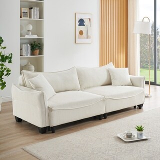 87.8inch Sofa Corduroy Fabric sofa - Bed Bath & Beyond - 41771831