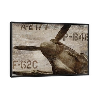 iCanvas "Vintage Airplane" by Dylan Matthews Framed Canvas Print - Bed ...