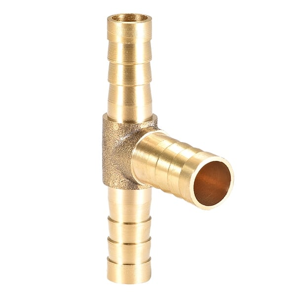 8mm x 10mm x 8mm Brass Hose Reducer Barb Fitting Tee T-Shaped 3 Way ...