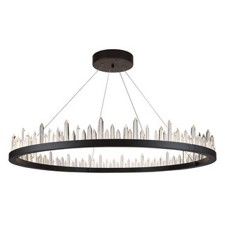 Elegant Lighting Malta 42" Wide Integrated LED Ring Chandelier - Bed ...