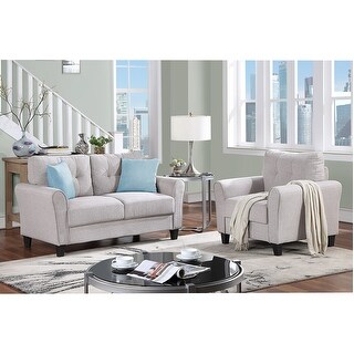 Modern Living Room Sofa Set with Armchair and Loveseat - Bed Bath ...